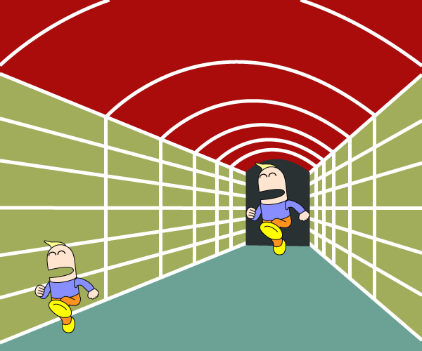 Ponzo Illusion Tunnel | Distortion optical illusions